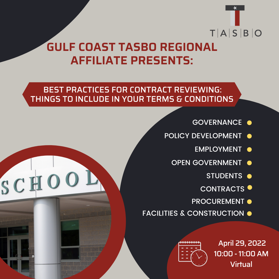 Gulf Coast TASBO Regional Affiliate - TASBO Connect